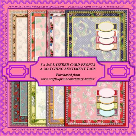 8 x 8x8 Layered Card Fronts - CUP673916_819 | Craftsuprint