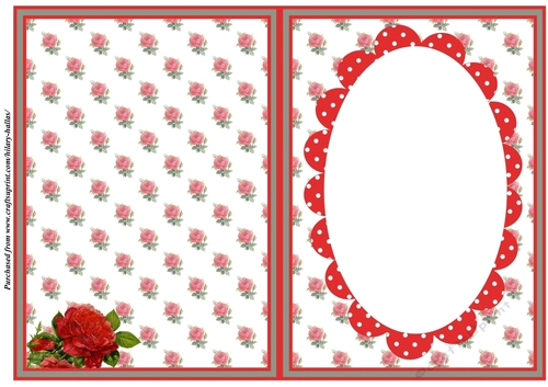 Red Rose Insert - CUP714485_819 | Craftsuprint