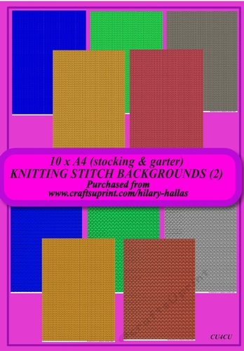 10 x A4 Knitting Stitch Backgrounds (2) - CUP903215_819 | Craftsuprint