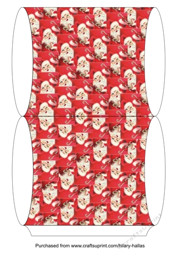 Red Santa 7x5 Pillow Box - CUP935470_819 | Craftsuprint