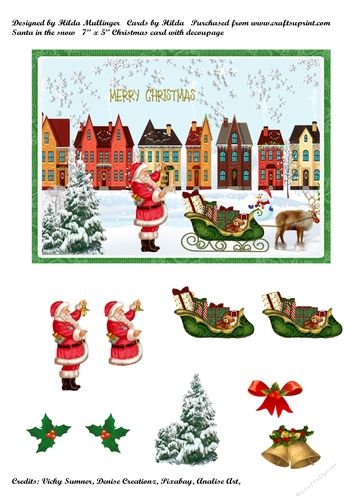 SANTA IN THE SNOW - CUP1036721_10778 | Craftsuprint