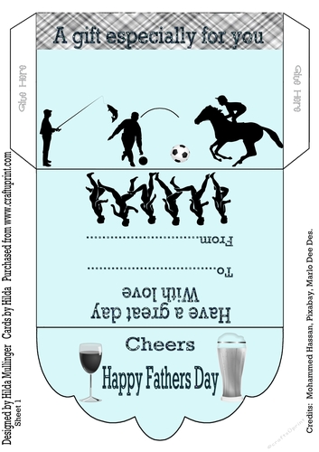 Fathers Day Gift voucher wallet - CUP1105307_10778 | Craftsuprint