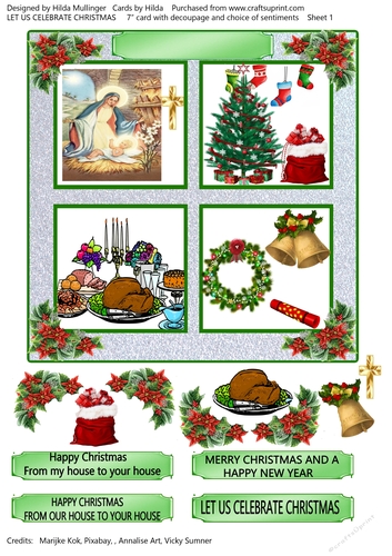 LET US CELEBRATE CHRISTMAS - CUP1128554_10778 | Craftsuprint