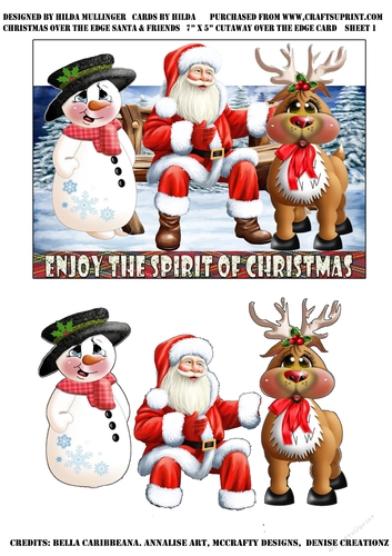 Christmas over the edge Santa & Friends - CUP1136588_10778 | Craftsuprint