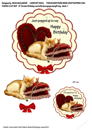 TAKING A CAT NAP - CUP1163704_10778 | Craftsuprint