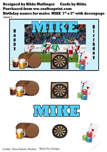 BIRTHDAY NAMES FOR MALES MIKE - CUP1200333_10778 | Craftsuprint
