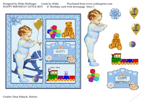 HAPPY BIRTHDAY LITTLE BOY - CUP1233246_10778 | Craftsuprint