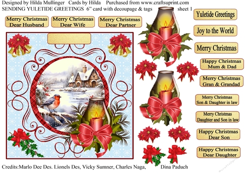 SENDING YULETIDE GREETINGS - CUP1253801_10778 | Craftsuprint