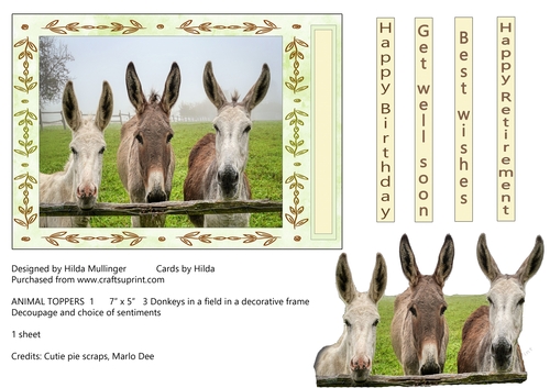 ANIMAL TOPPERS 1 - CUP1300813_10778 | Craftsuprint