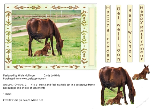ANIMAL TOPPERS 2 - CUP1300814_10778 | Craftsuprint