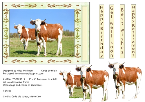 ANIMAL TOPPERS 3 - CUP1300815_10778 | Craftsuprint