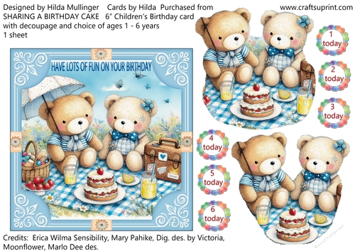 SHARING A BIRTHDAY CAKE - CUP1334620_10778 | Craftsuprint