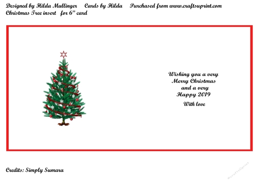 Christmas Tree Insert - CUP927240_10778 | Craftsuprint