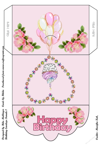 Birthday Envelope Female 1 - CUP934782_10778 | Craftsuprint
