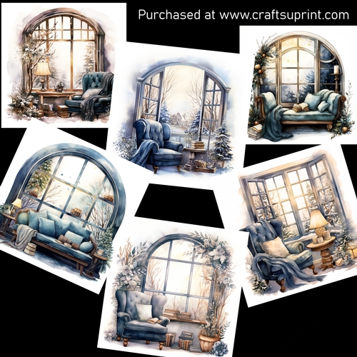 Cozy reading spot in winter 2 - CUP1227372_123648 | Craftsuprint