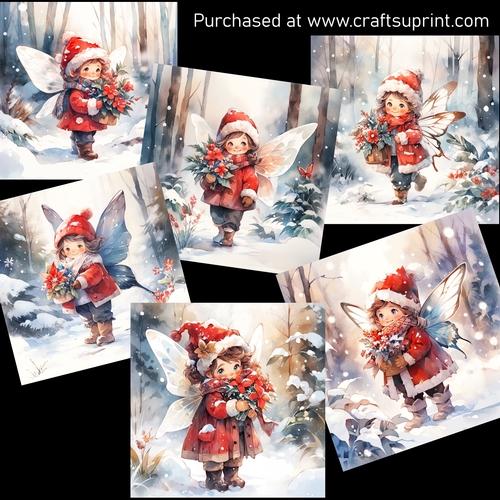 Winter fairies 2 CARD FRONTS - CUP1229106_123648 | Craftsuprint