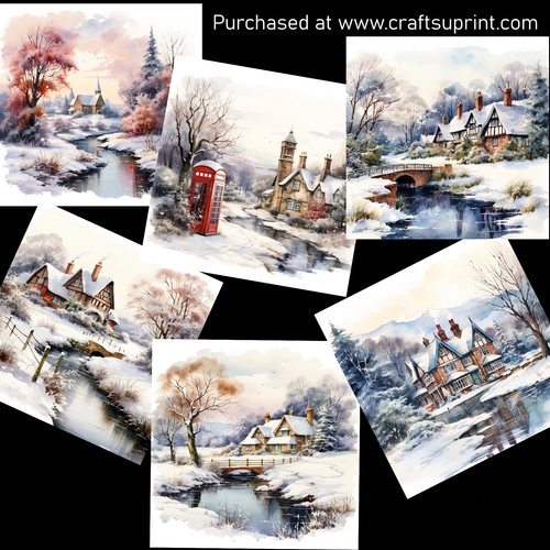 Winter somewhere in England CARD FRONTS - CUP1250549_123648 | Craftsuprint