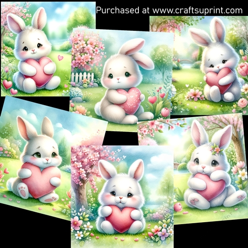 Little bunny CARD FRONTS - CUP1273075_123648 | Craftsuprint