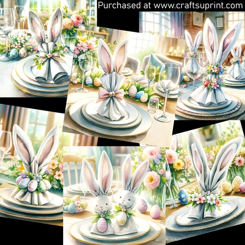 Easter table arrangement CARD FRONTS - CUP1288944_123648 | Craftsuprint