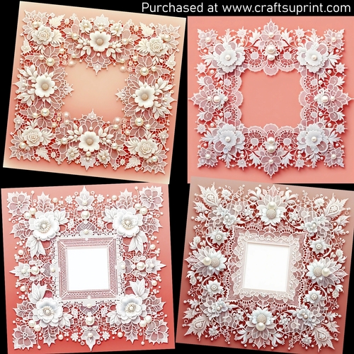 Lace frames soft red REQUESTED - CUP1293722_123648 | Craftsuprint