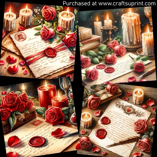 Love letters CARD FRONTS - CUP1293845_123648 | Craftsuprint