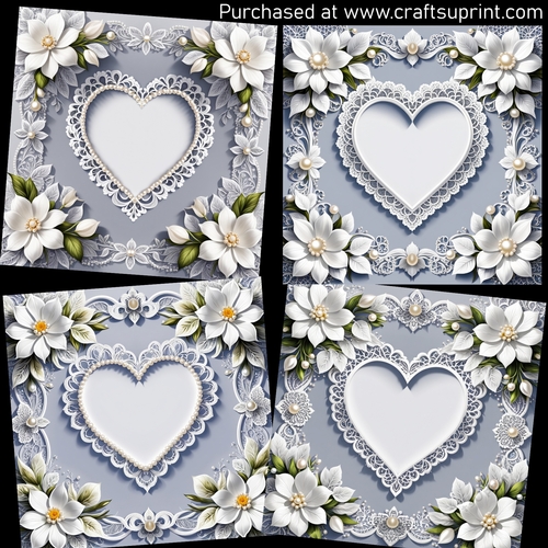 Lace heart CARD FRONTS - CUP1300164_123648 | Craftsuprint