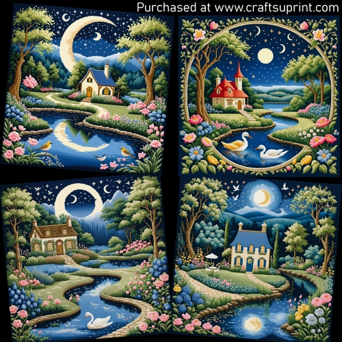Beautiful evening cross stitch style - CUP1301691_123648 | Craftsuprint