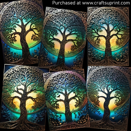 Magical tree of life 5x7 CARD FRONTS - CUP1311599_123648 | Craftsuprint