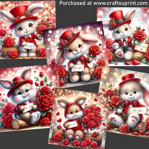 Valentines bunnies 1 - CUP1356739_123648 | Craftsuprint