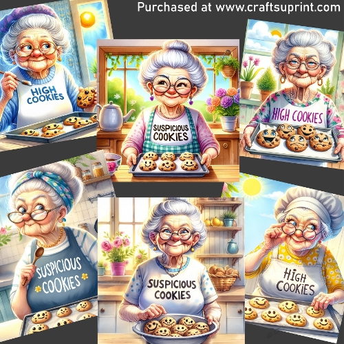 Suspicious cookies CARD FRONTS - CUP1360673_123648 | Craftsuprint