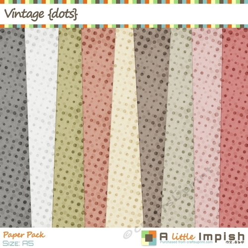 Vintage {dots} [A5] Paper Pack - CUP1020737_2338 | Craftsuprint