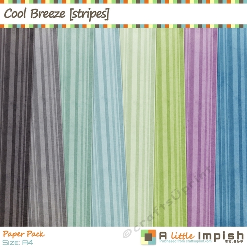 Cool Breeze {Stripes} [A4] Paper Pack - CUP1024460_2338 | Craftsuprint