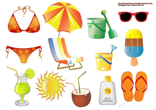 Beach Cut-Outs - CUP1143521_2073 | Craftsuprint