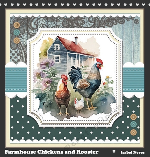 Farmhouse Chickens and Rooster - CUP1214899_2073 | Craftsuprint