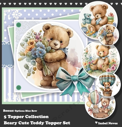 Beary Cute Teddy Topper Collection Set - CUP1215030_2073 | Craftsuprint