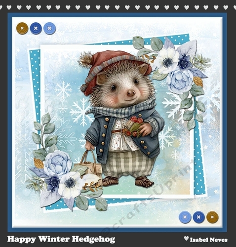 Happy Winter Hedgehog - CUP1216340_2073 | Craftsuprint