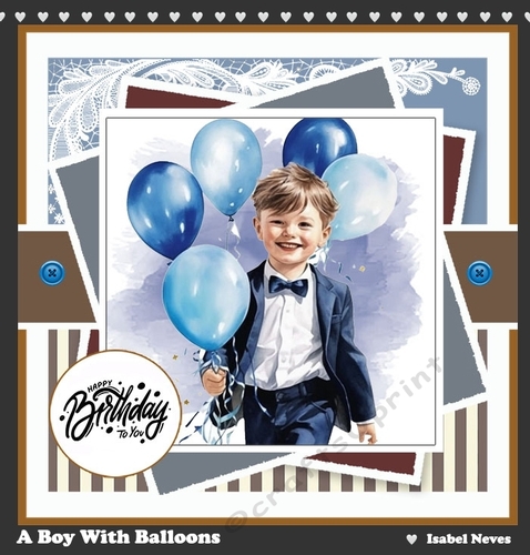 A Boy With Balloons - CUP1224947_2073 | Craftsuprint