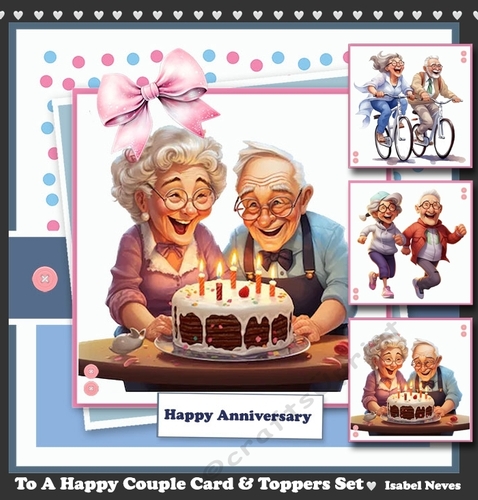 To The Happy Couple Toppers Set - CUP1245463_2073 | Craftsuprint