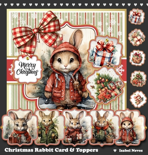 Christmas Rabbits Toppers Set - CUP1254700_2073 | Craftsuprint