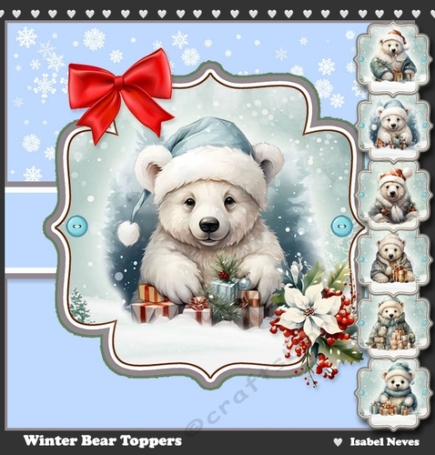 Winter Bear Toppers Set - CUP1257269_2073 | Craftsuprint