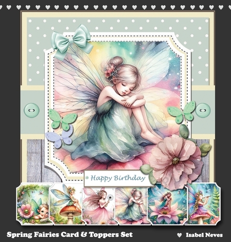 Spring Fairies Card & Toppers Set - CUP1290814_2073 | Craftsuprint