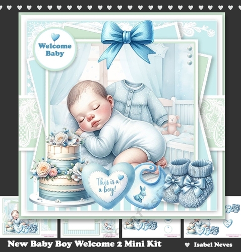New Baby Boy Welcome 2 - CUP1307375_2073 | Craftsuprint