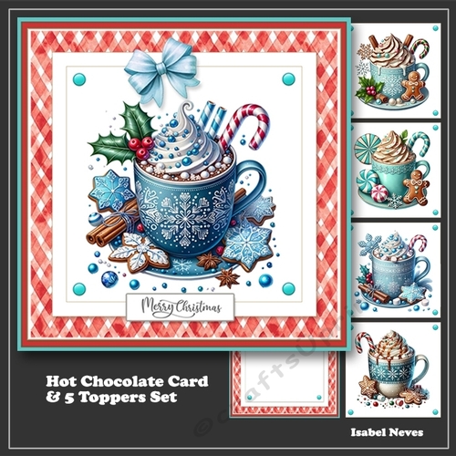 5 Christmas Toppers & Card Set - CUP1352405_2073 | Craftsuprint