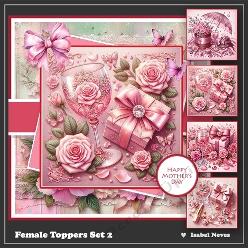 Female Card Toppers Set 2 - CUP1362990_2073 | Craftsuprint