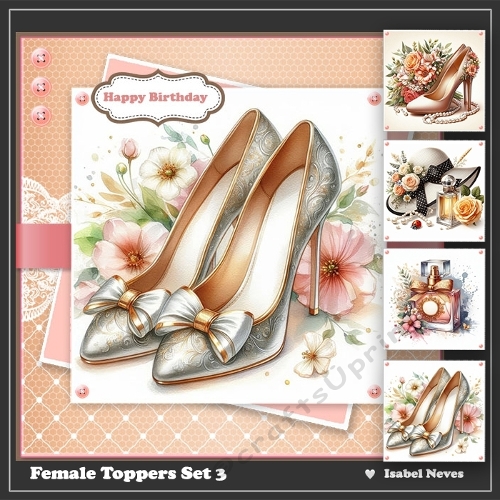 Female Card Toppers Set 3 - CUP1363014_2073 | Craftsuprint