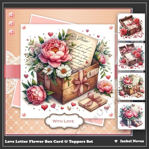 Love Letter Flower Box Card And Toppers Set - CUP1363472_2073 ...