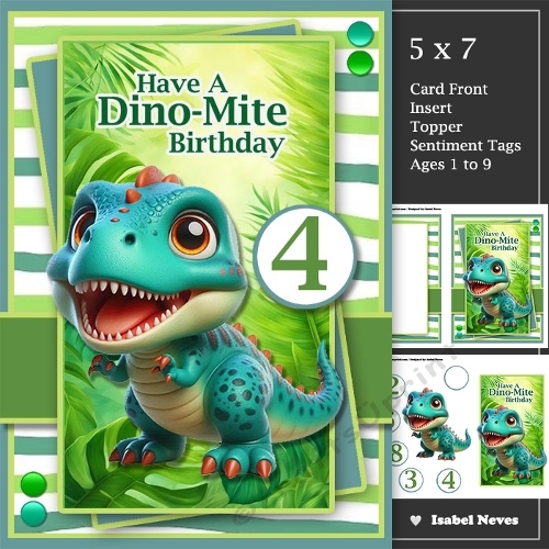 Dino-Mite Birthday Ages 1 to 9 - CUP1378492_2073 | Craftsuprint