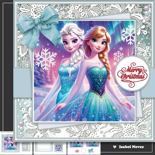 6x6 Princess Elsa And Anna Magical Christmas Wishes - CUP1385833_2073 ...