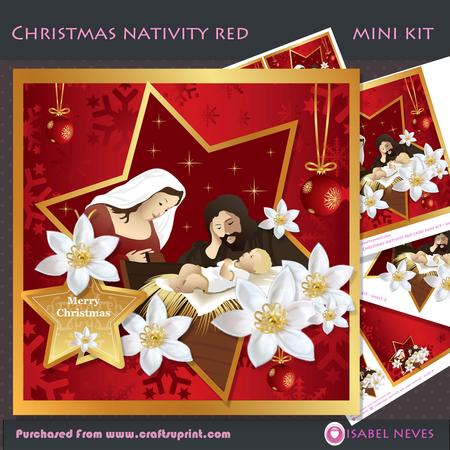 Christmas Nativity Red - CUP643584_2073 | Craftsuprint