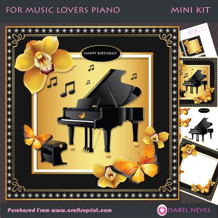 For Music Lovers Piano Mini Kit - CUP649197_2073 | Craftsuprint